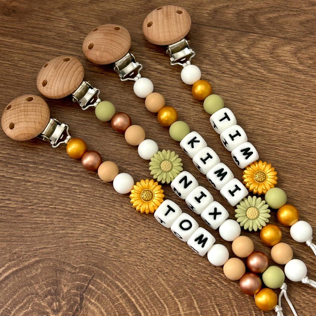 Personalized Pacifier Clip, Custom Pacifier Clip, Baby Shower Gift ...