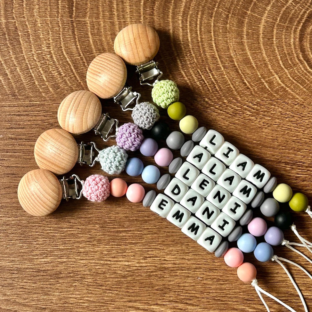 Personalized Pacifier Clip, Custom Pacifier Clip, Dummy Clips, Baby ...