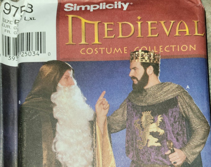 Vintage Simplicity Sewing Pattern for a Men's Medieval Costume, King or ...