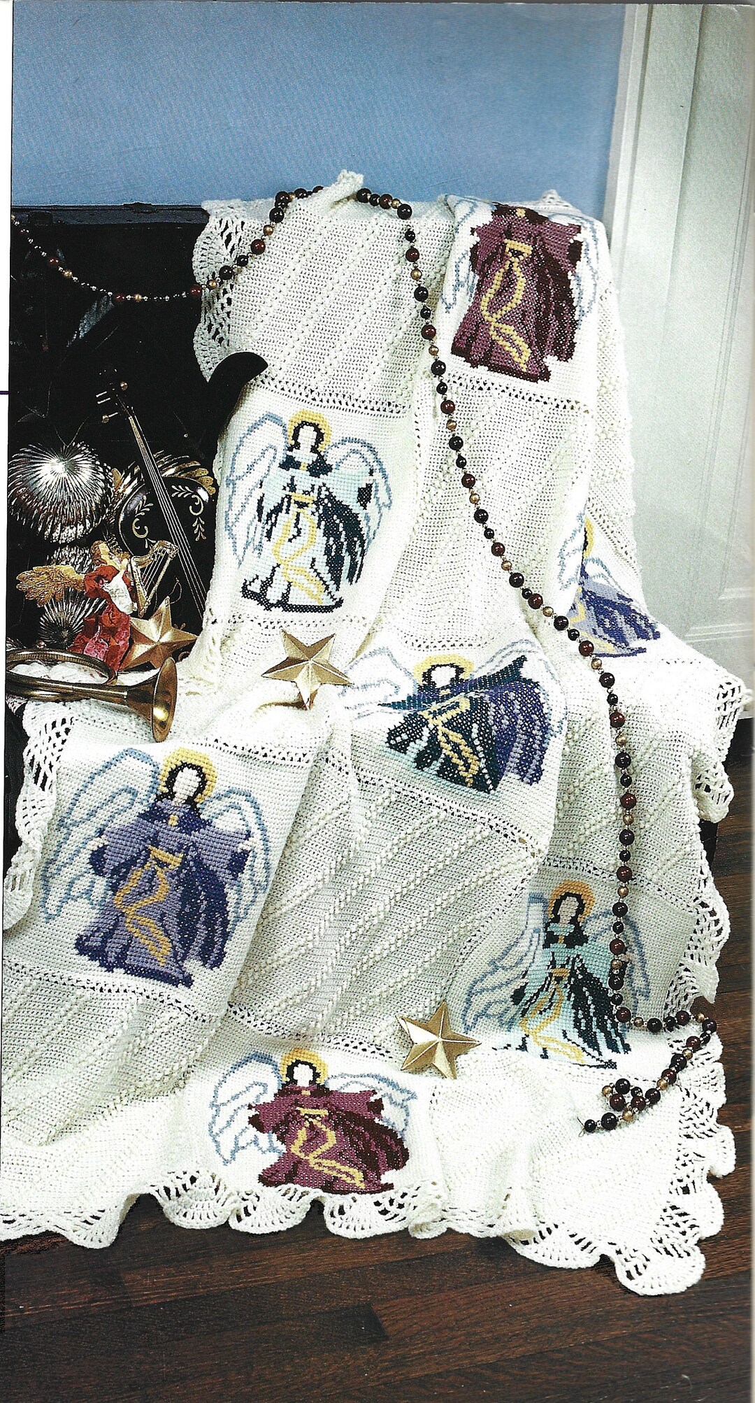 Vintage Crochet Angel Afghan Digital Pattern - Etsy