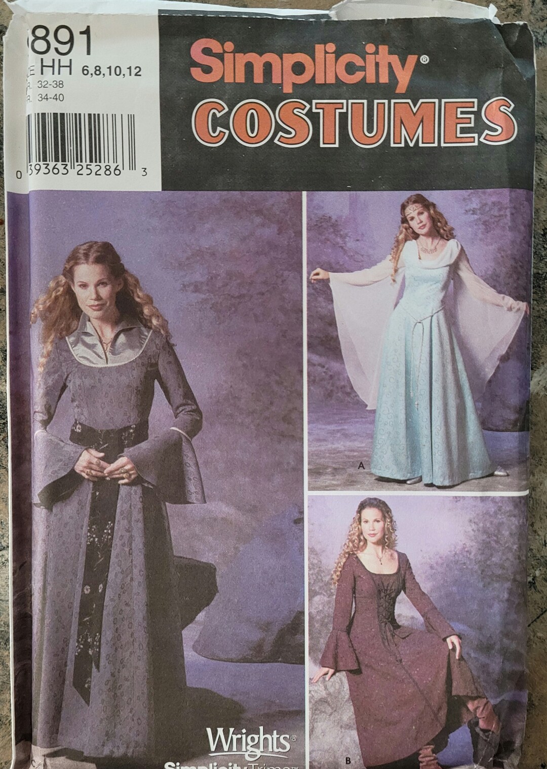 Simplicity Vintage Sewing Pattern 9891 for Women Lord of the - Etsy