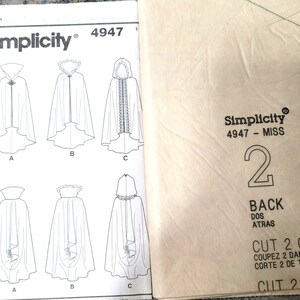Simplicity 4947 Glamourous Cape in One Size, Beautifully Vintage Styled ...