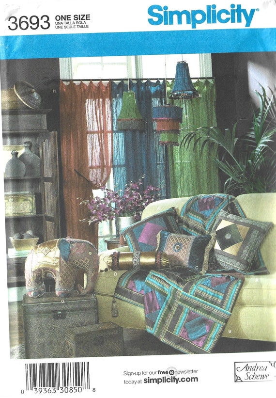 Simplicity Home Decor Sewing Pattern 3693 Designs by Andrea - Etsy