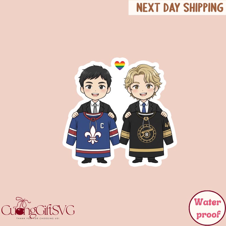 Hollander & Rosanov Sticker Heated Rivalry, Team Hollanov, LGBT Hockey ...