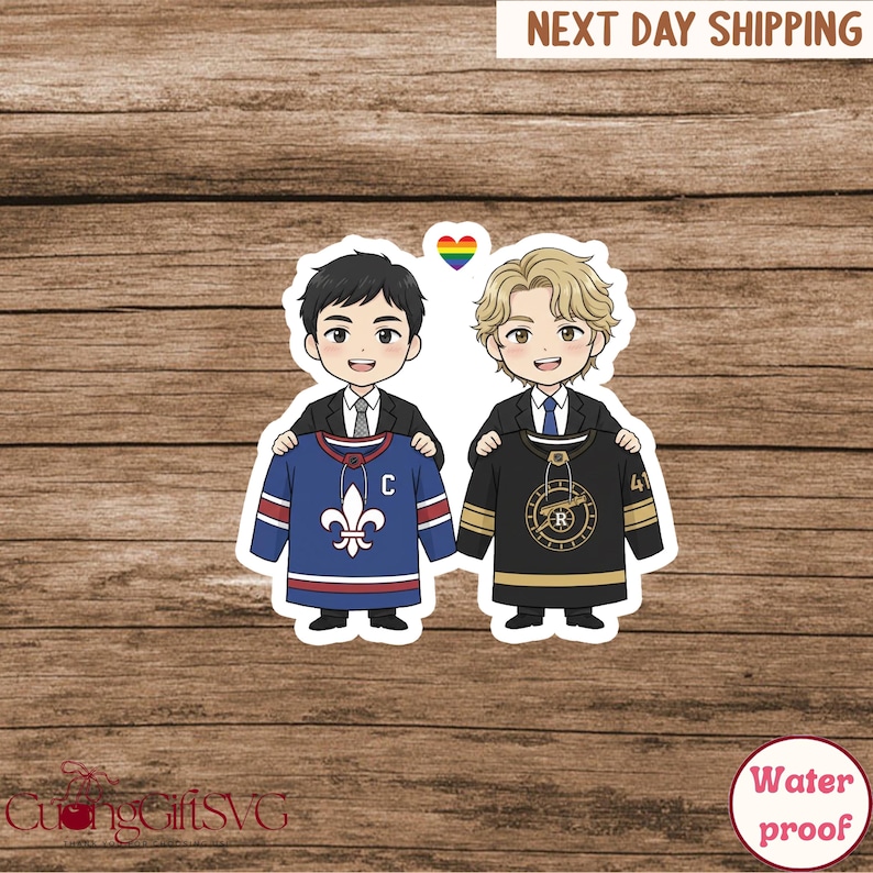 Hollander & Rosanov Sticker Heated Rivalry, Team Hollanov, LGBT Hockey ...