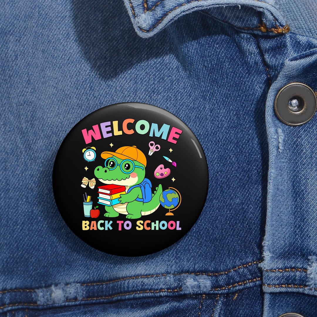 Welcome Back to School PIN in 3 Sizes, Cute Dino Teacher Gift ...