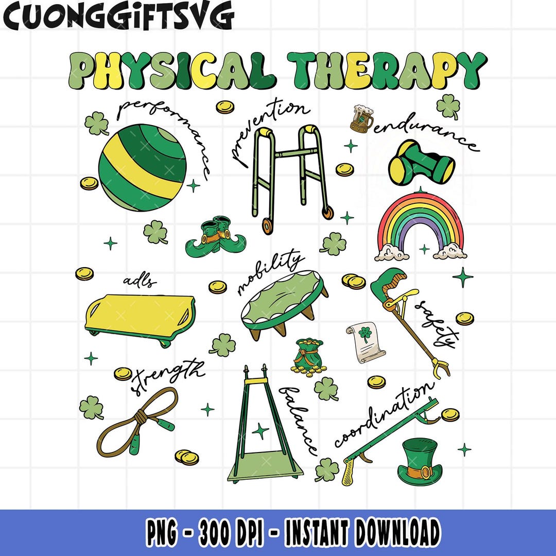 Physical Therapy St Patricks Day Png, One Lucky Physical Therapist Png ...