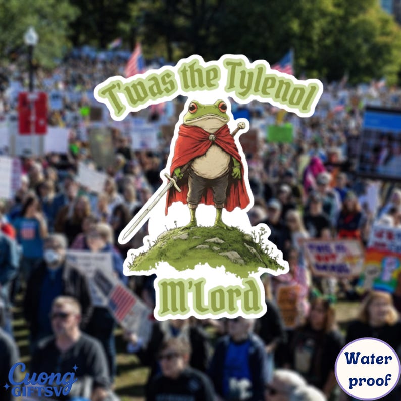 Twas the Tism Frog Wizard Sticker. Funny Autism Sticker, Autism Gift ...
