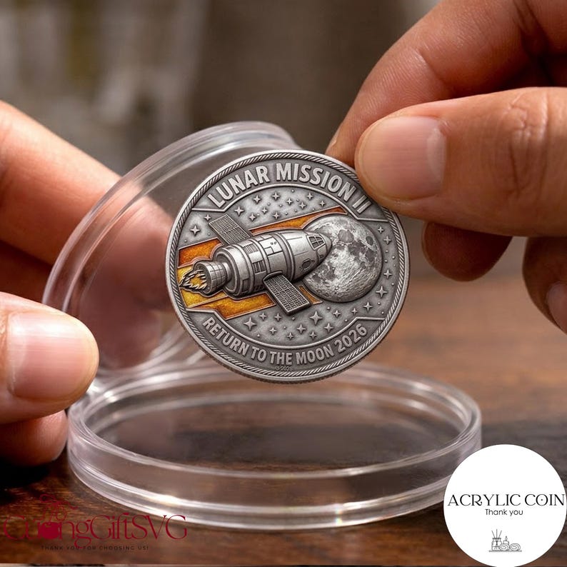 Artemis II Mission Commemorative 2D Coin,nasa Space Exploration Gift ...