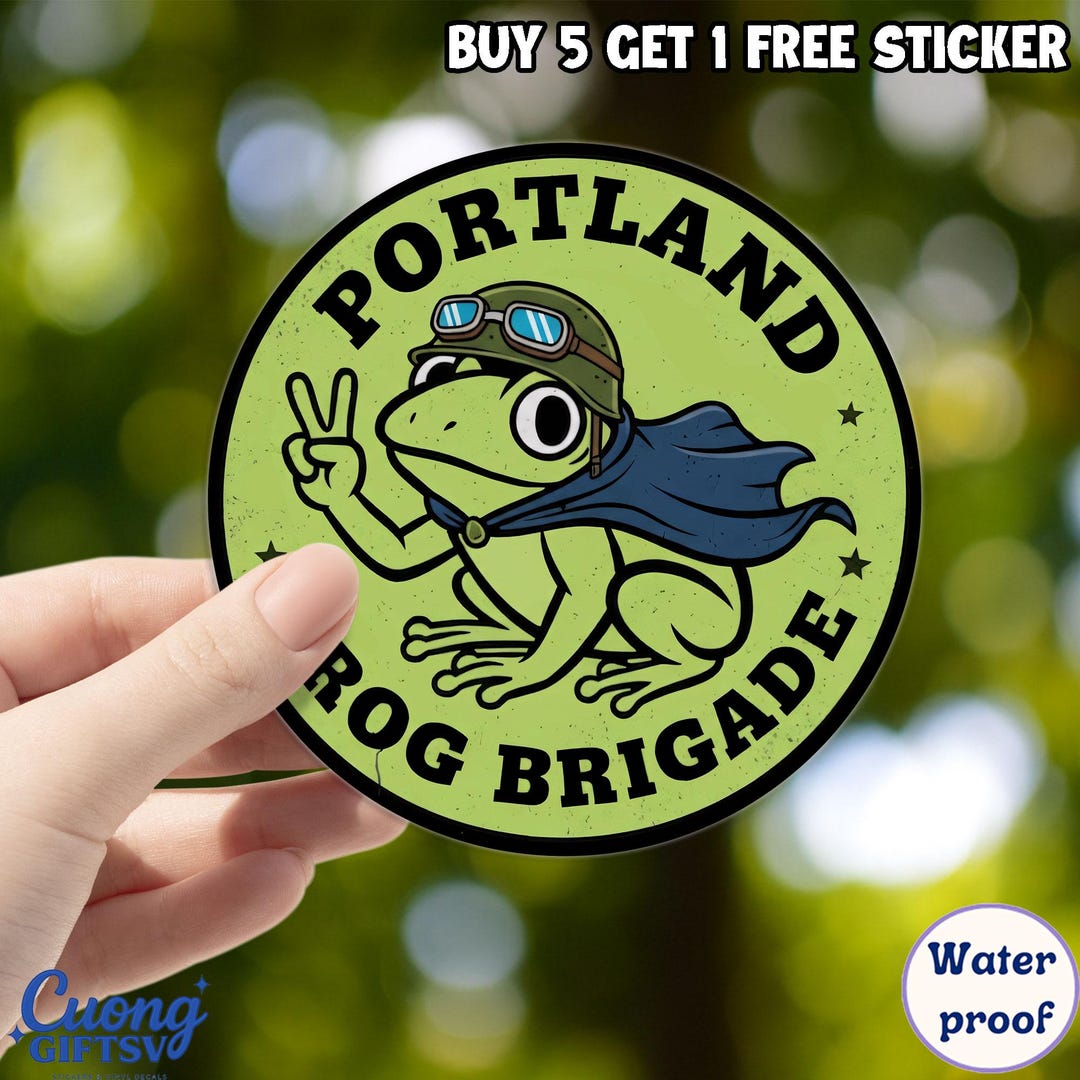 Portland Frog Brigade Protest Sticker, Anti ICE Sticker, Anti Fascism ...