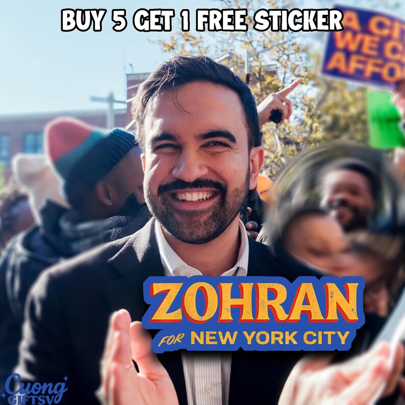 Zohran Mamdani NYC Mayor Sticker/car Magnet,2025 Campaign Decal ...