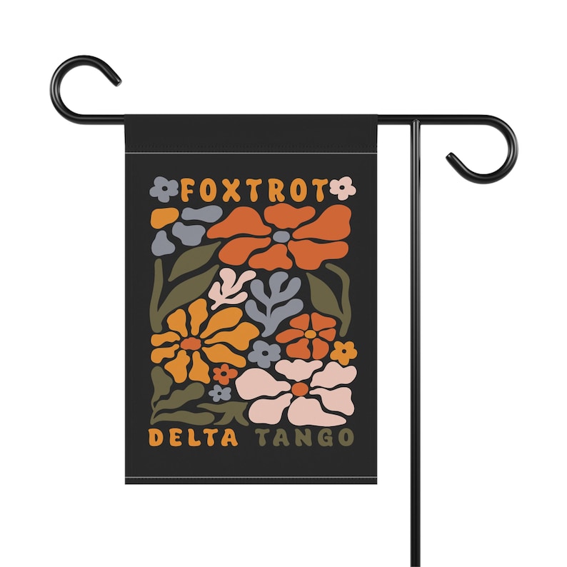 Foxtrot Delta Tango Flower Flag Subtle Anti President,floral Foxtrot ...