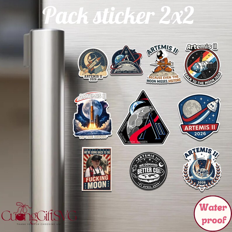 Artemis II 2026 Nasa Sticker Sheet, Artemis Rocket 2026 Sticker, Space ...