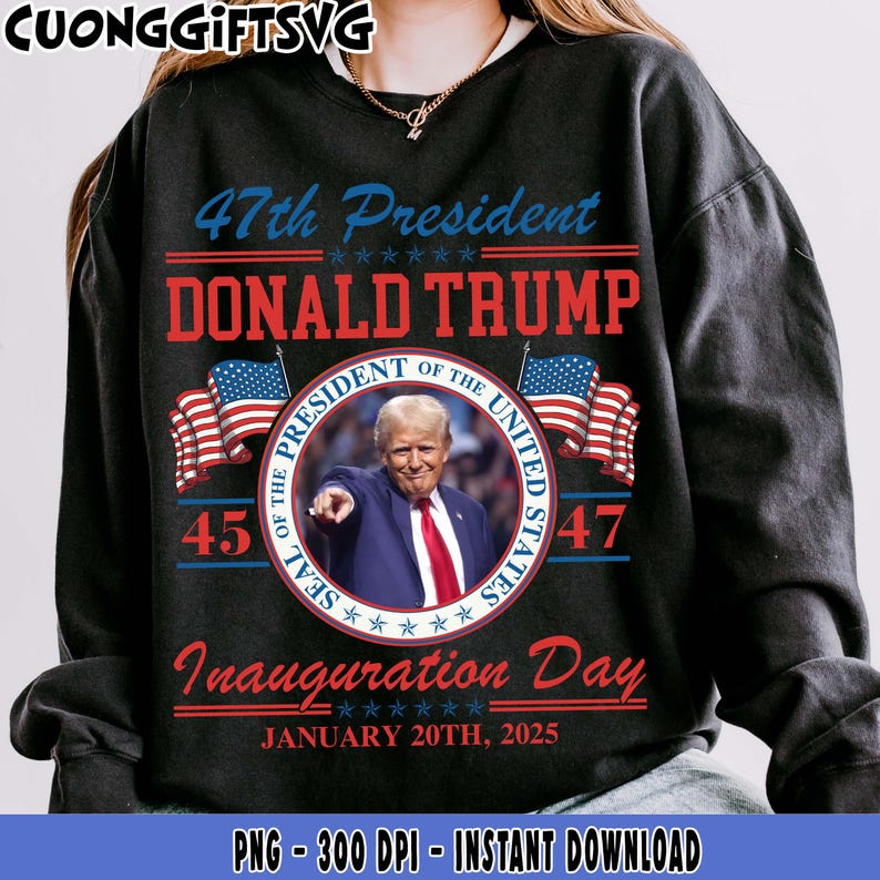 Buy Donald Trump Inauguration Day 2025 Png, 47th US President ...