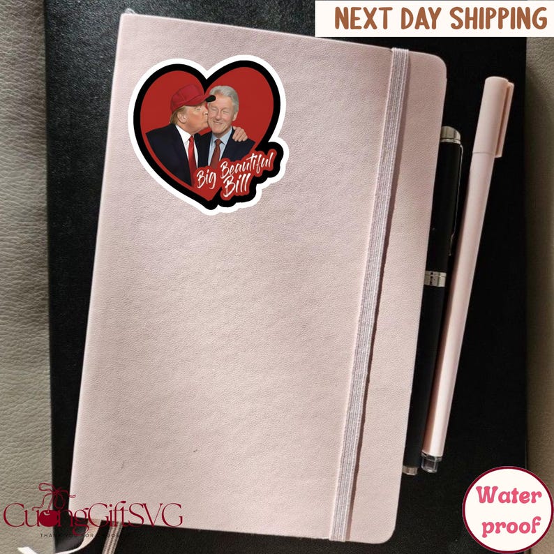 Big Beautiful Bill Clinton Anti Trump Sticker/car Magnet,blowing Bubba ...