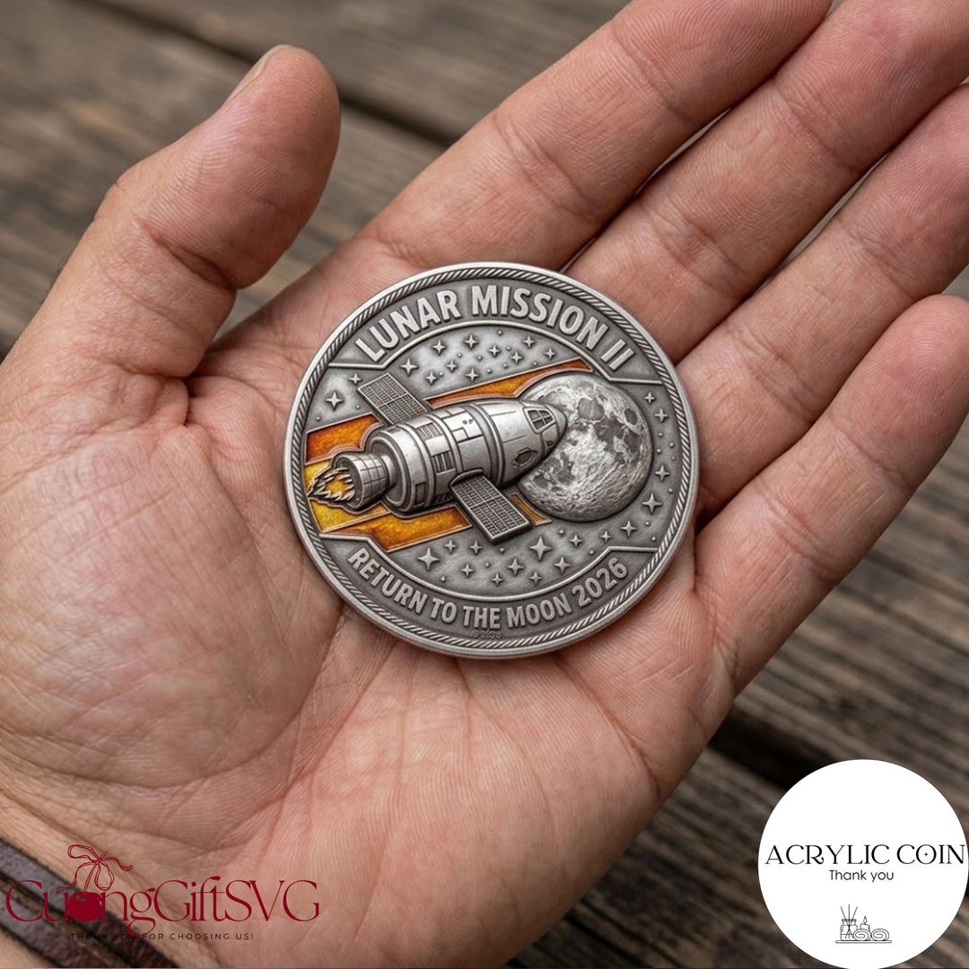 Artemis II Mission Commemorative 2D Coin,nasa Space Exploration Gift ...