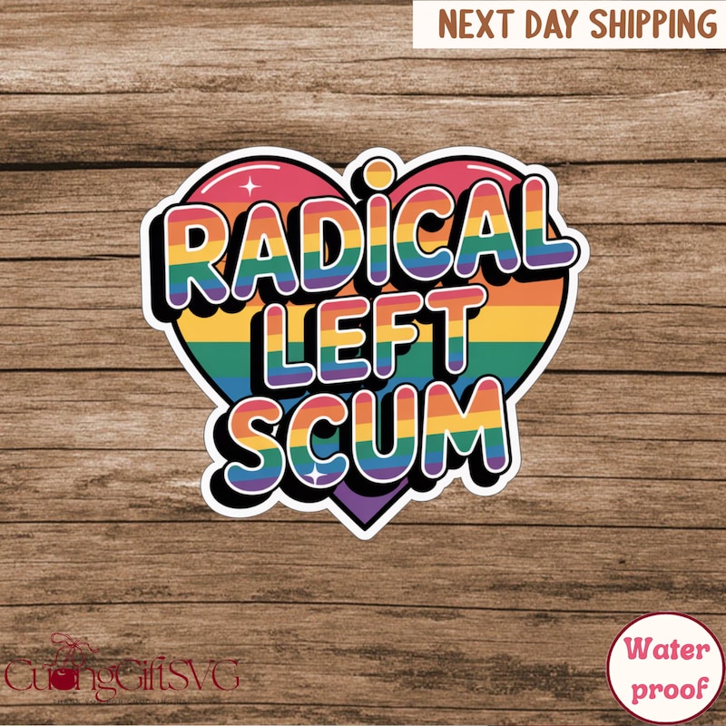 Radical Left Scum Decal - Etsy