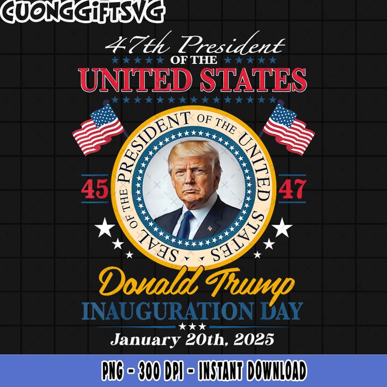 Donald Trump Inauguration Day 2025 Png, 47th US President Inauguration ...