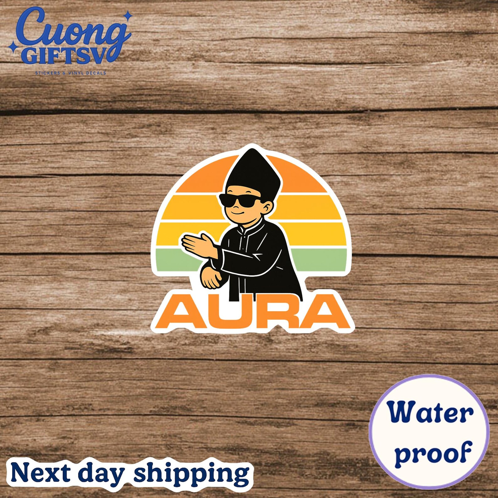 Indonesian Aura Farming Sticker, Funny Aura Kid Meme, Boat Racing Viral ...