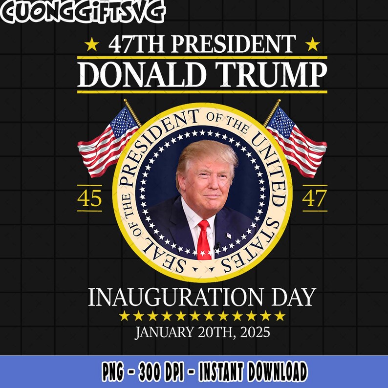 Donald Trump Inauguration Day 2025 Png, 47th US President Inauguration ...