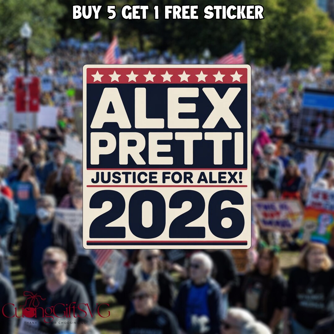 Justice for Alex Pretty 2026 Sticker/car Magnet, Political Protest ...