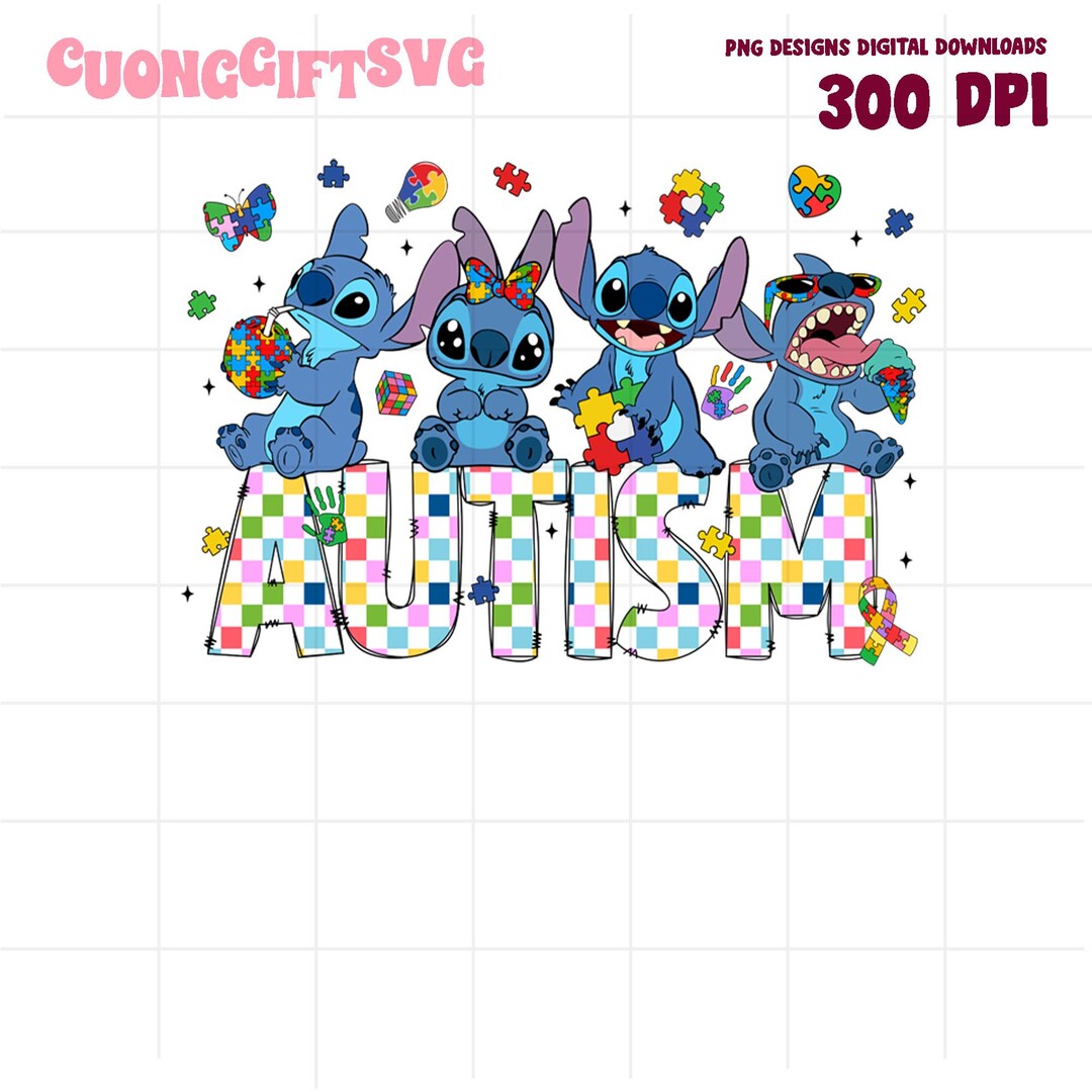 Cute Stitch Autism Png, Stitch Autism Awareness Png, Stitch Autism ...