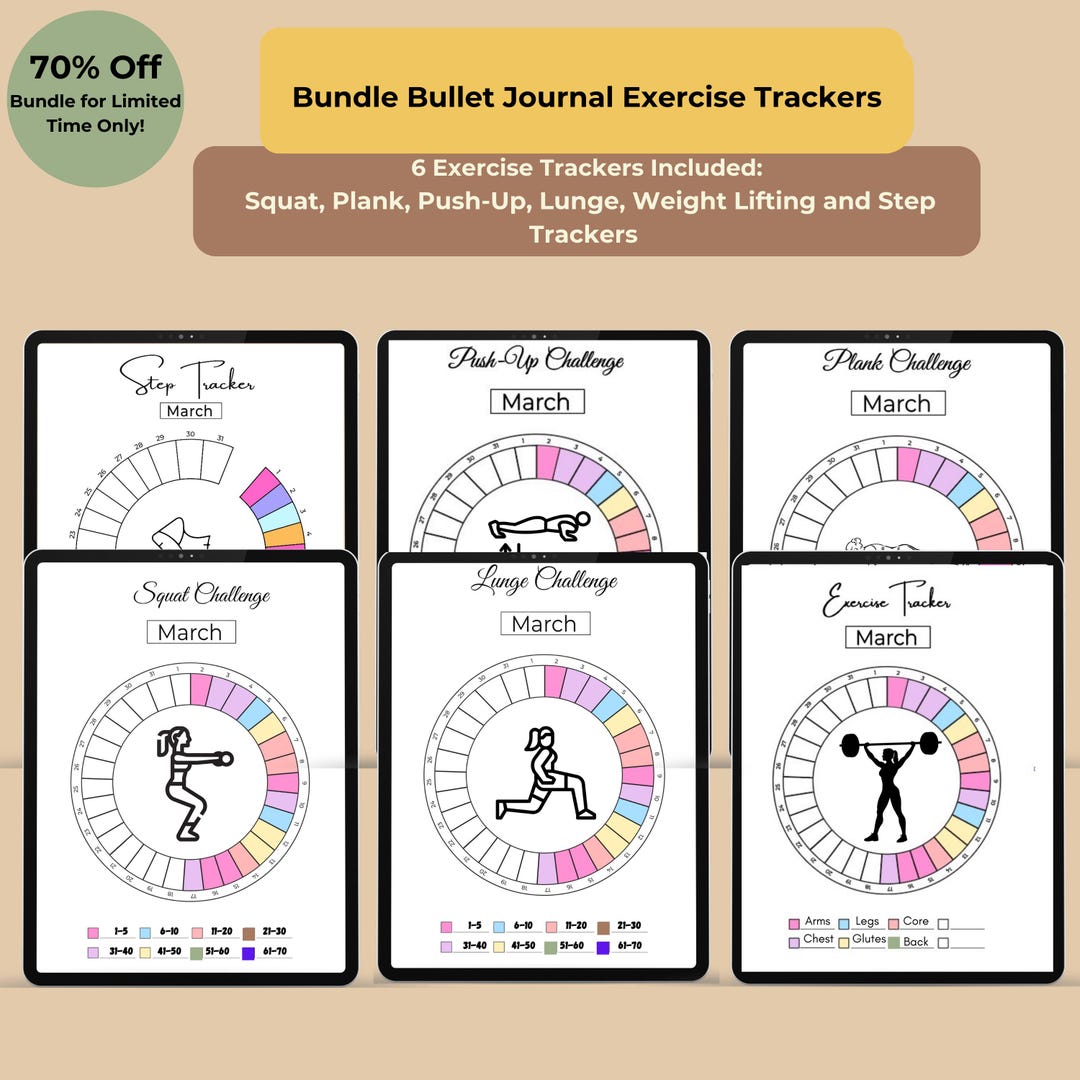 Exercise Bundle Goodnote Notability 30 Day Challengetracker Squat ...