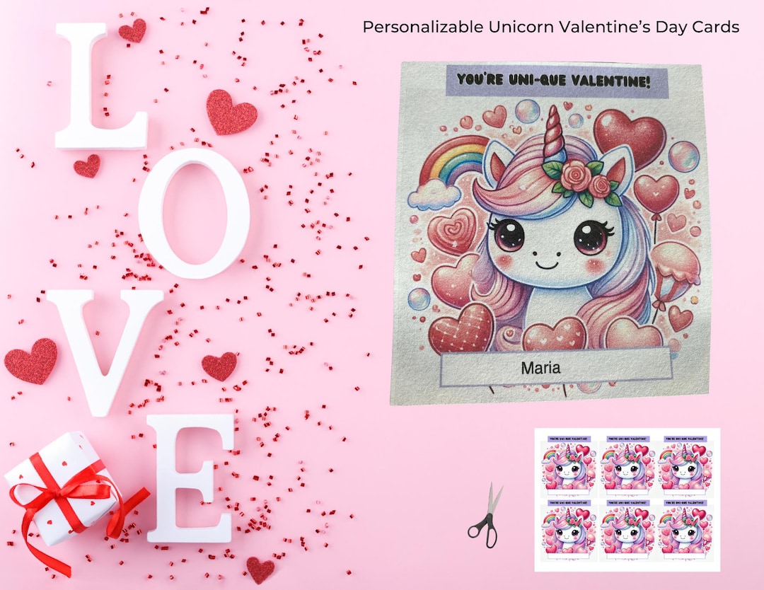 Class Valentines Day Cards for Kids Editable Kids Classroom Cute ...