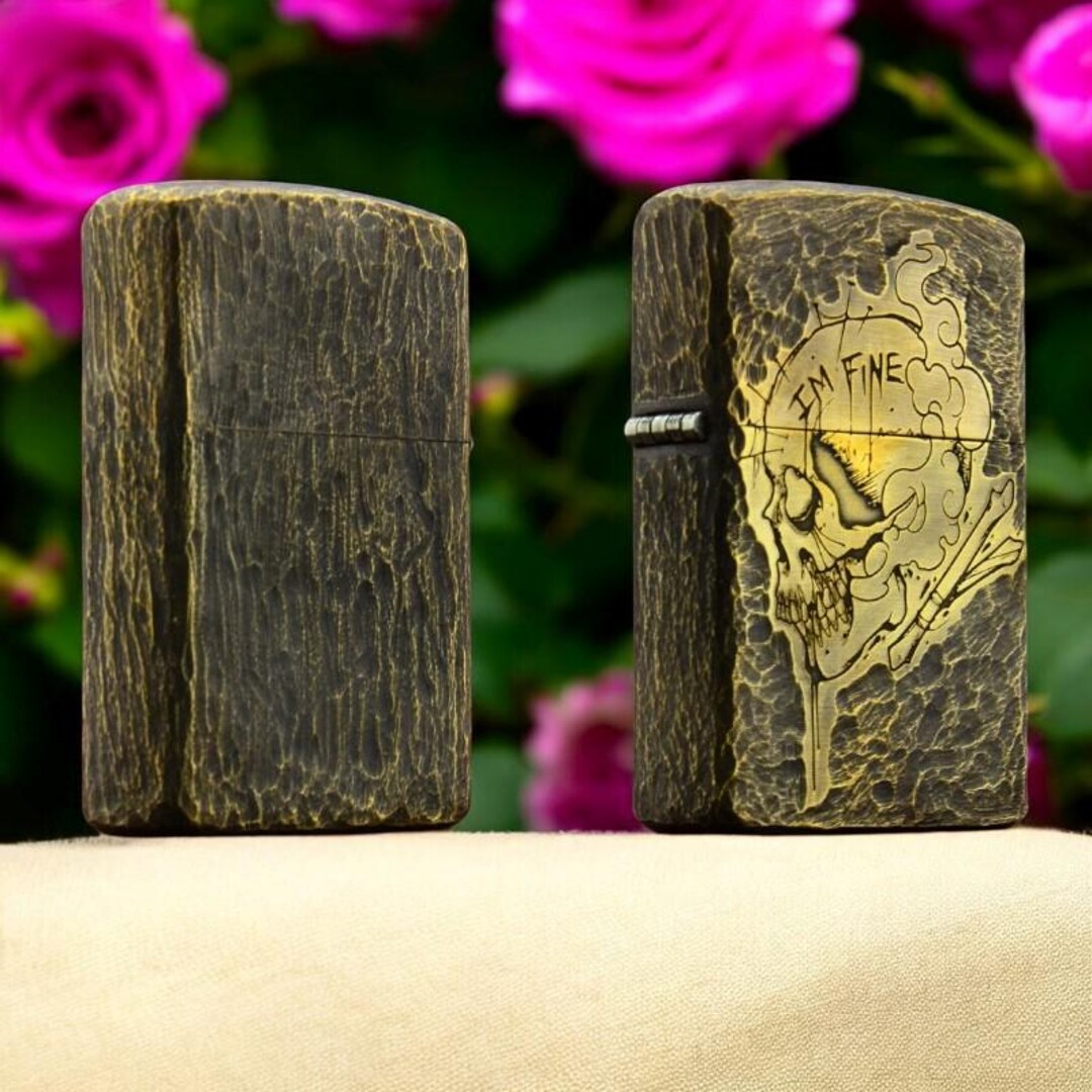 Zorro Brass Skull Lighter, Hand-carved Vintage-inspired Design ...
