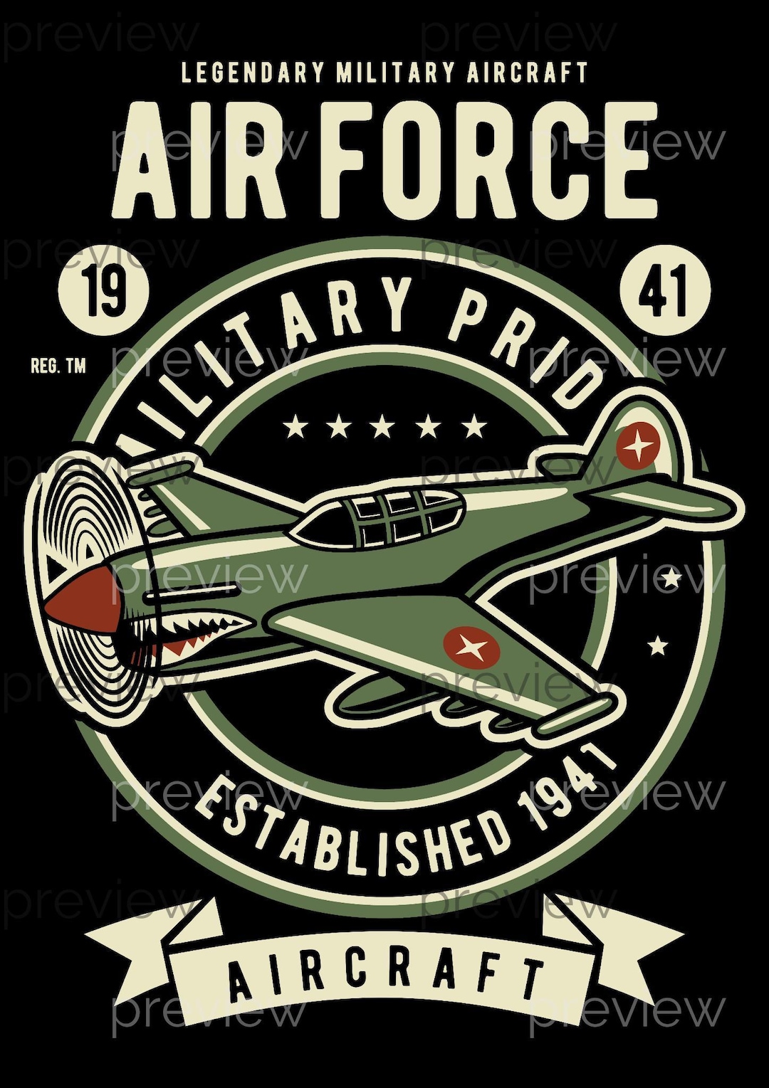 Vintage Military Aviation Art - AIR FORCE 1941 - Military Pride ...