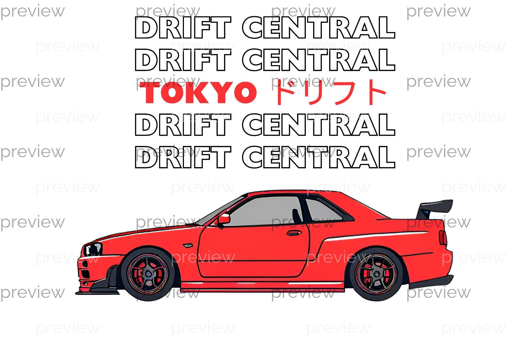 Nissan Skyline GT-R in Drift Central Tokyo - Digital Art Print With ...