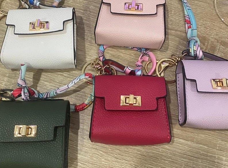 Mini Bag Charm for Handbag | Tiny Coin Purse for Keys, Airtag, Coins ...