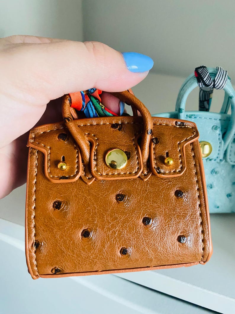 Mini Bag Charm for Handbag | Tiny Coin Purse for Keys, Airtag, Coins ...