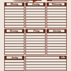 A4 Weekly Planner Printable: Editable PDF Schedule (digital Download ...