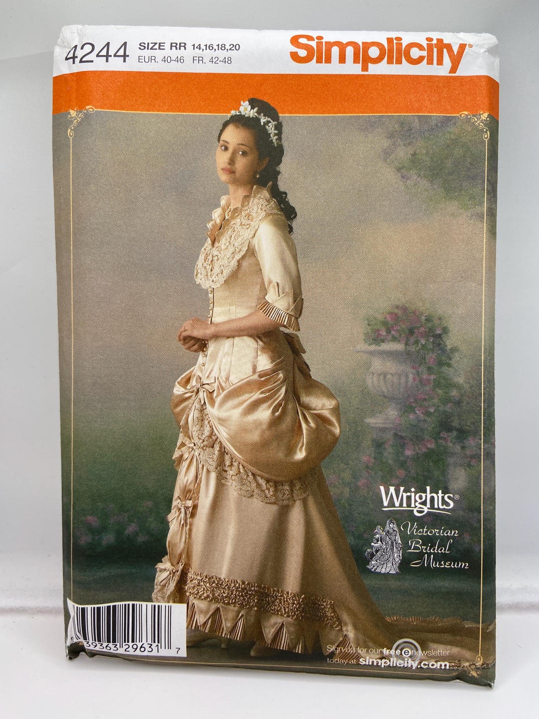 Rare Simplicity 4244 Victorian Wedding Dress Costume Sewing Pattern OOP ...