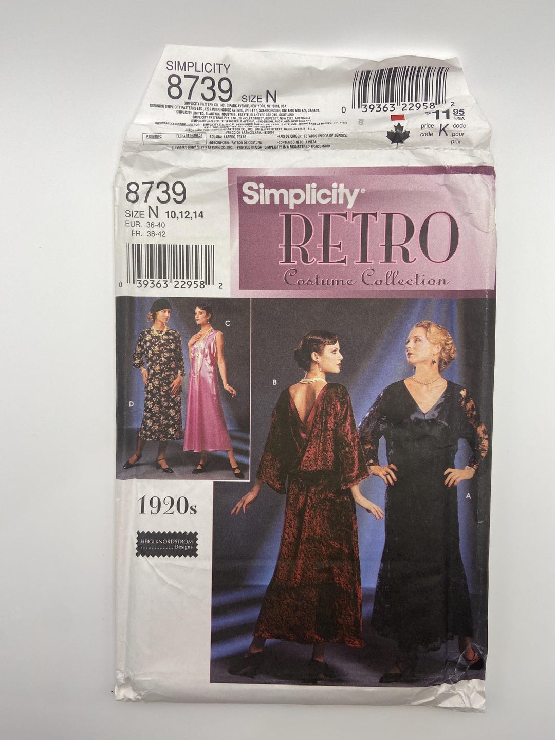 Vintage Simplicity 8739 1920s Retro Flapper Dress Pattern Great Gatsby ...