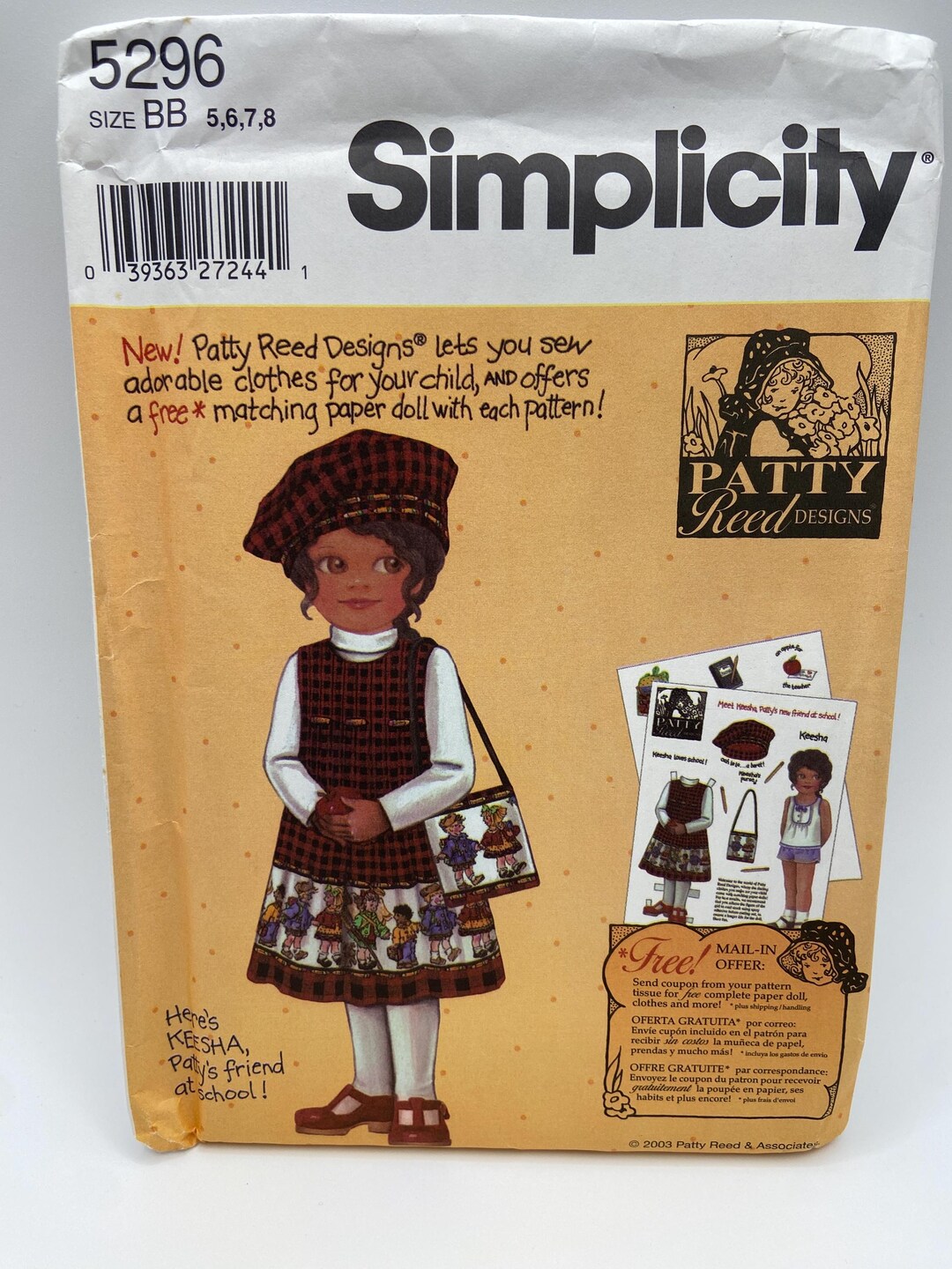 Simplicity 5296 Sewing Pattern Patty Reed Designs Keesha Girls Jumper ...