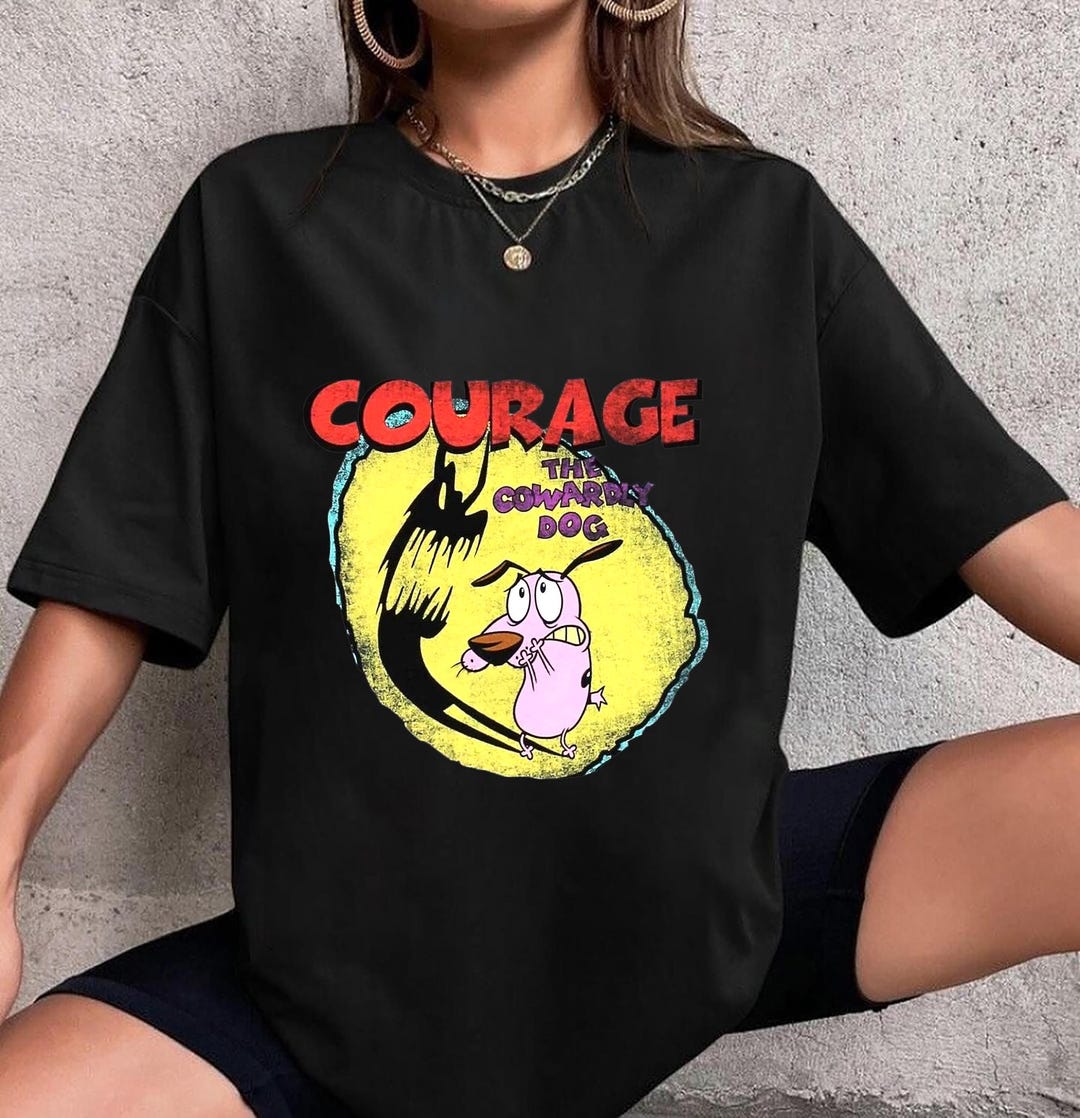Cartoon Network Courage the Cowardly Dog Shadow T-shirt, Courage the ...