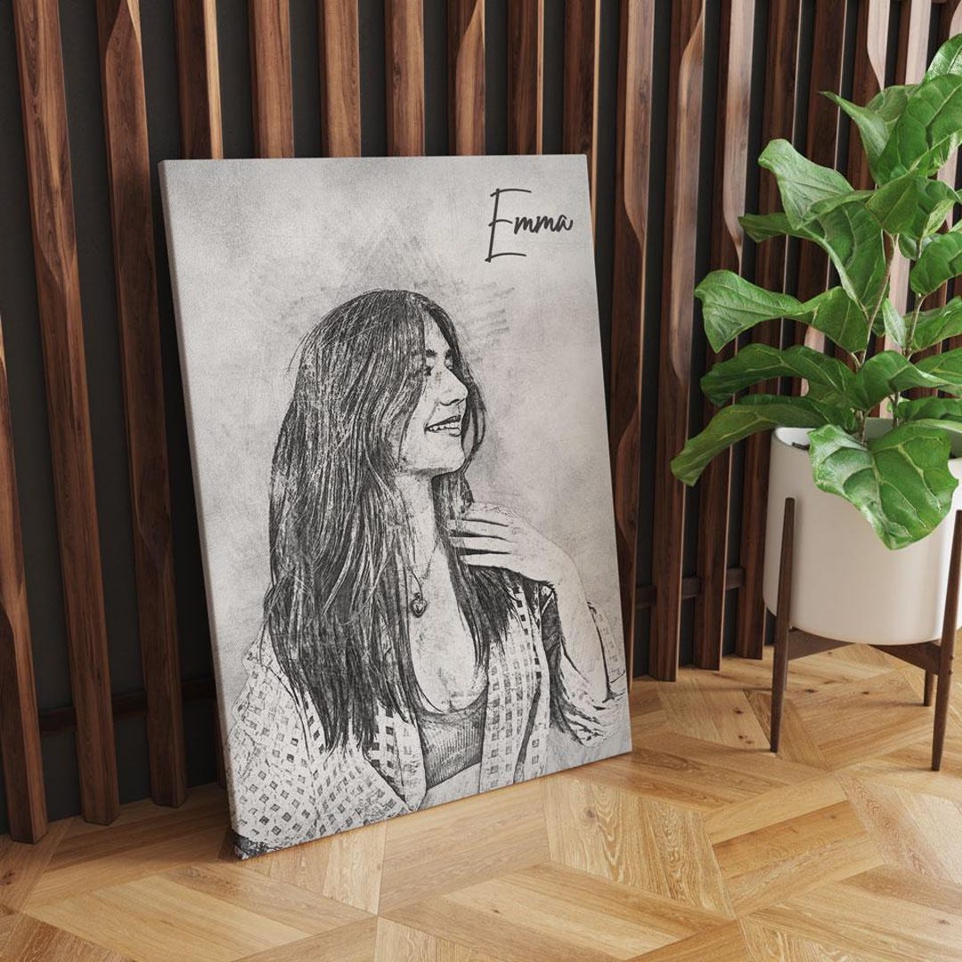 Custom Portrait, Sketch From Photo, Painting From Photo, Personalized ...