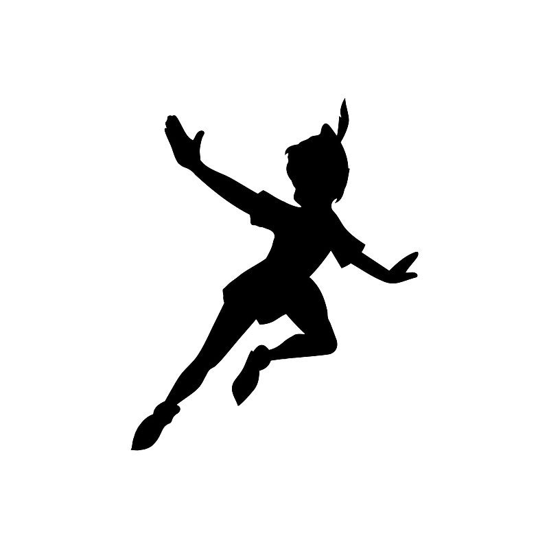Peter Pan Flying Shadow Silhouette