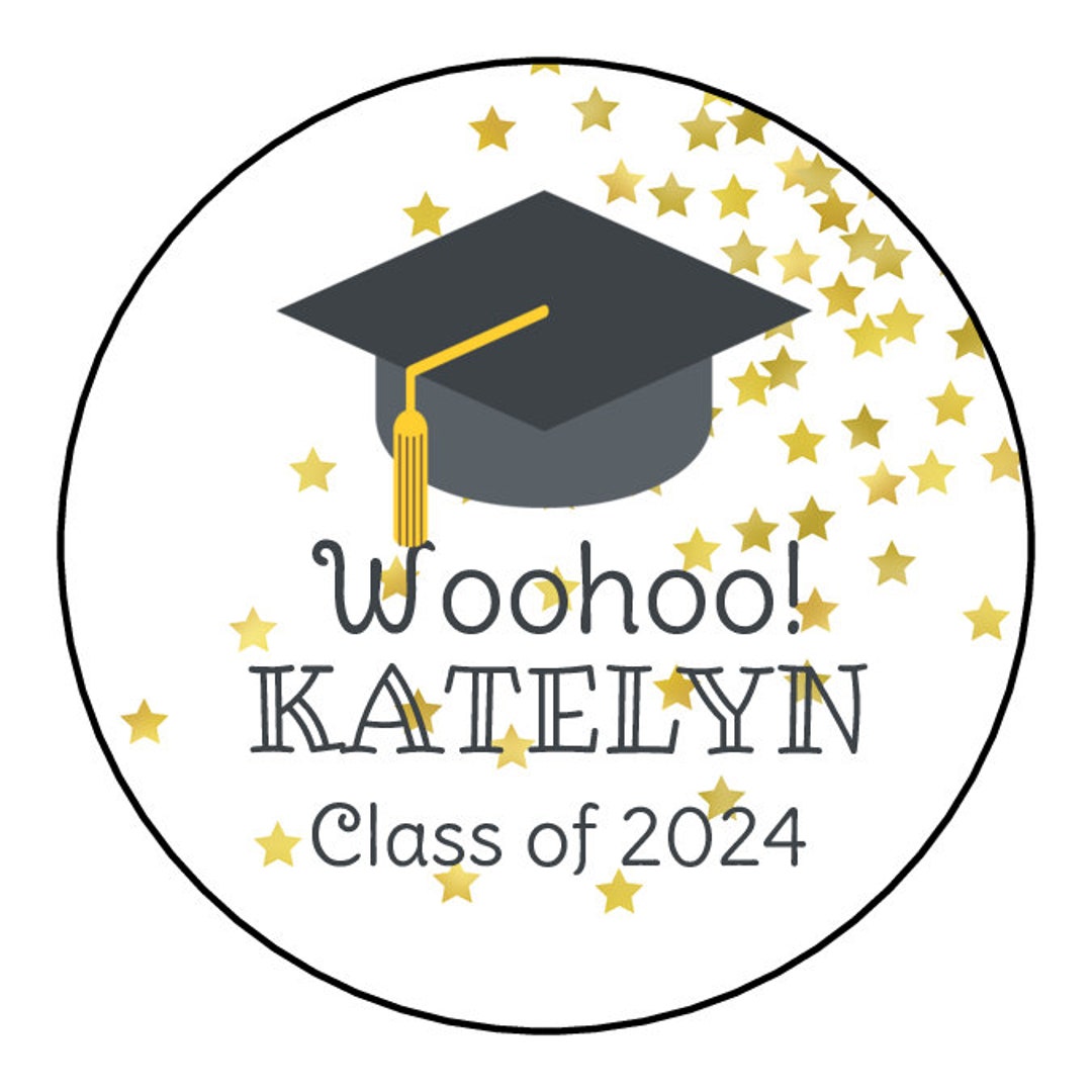 Graduation Party Woohoo Gift Stickers - Made for You Stickers - Gift ...