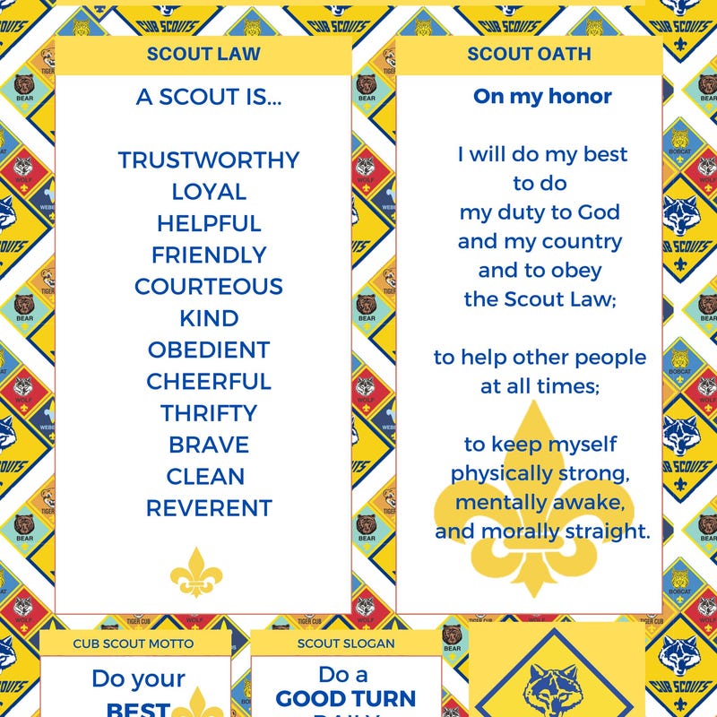 Cub Scout Oath - Etsy