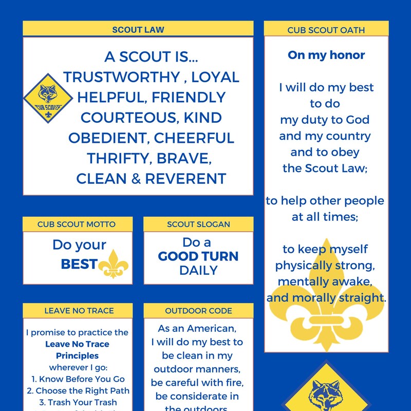 Cub Scout Oath - Etsy