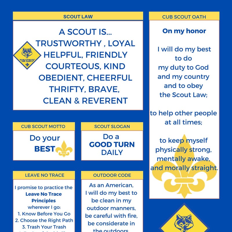 Cub Scout Oath - Etsy