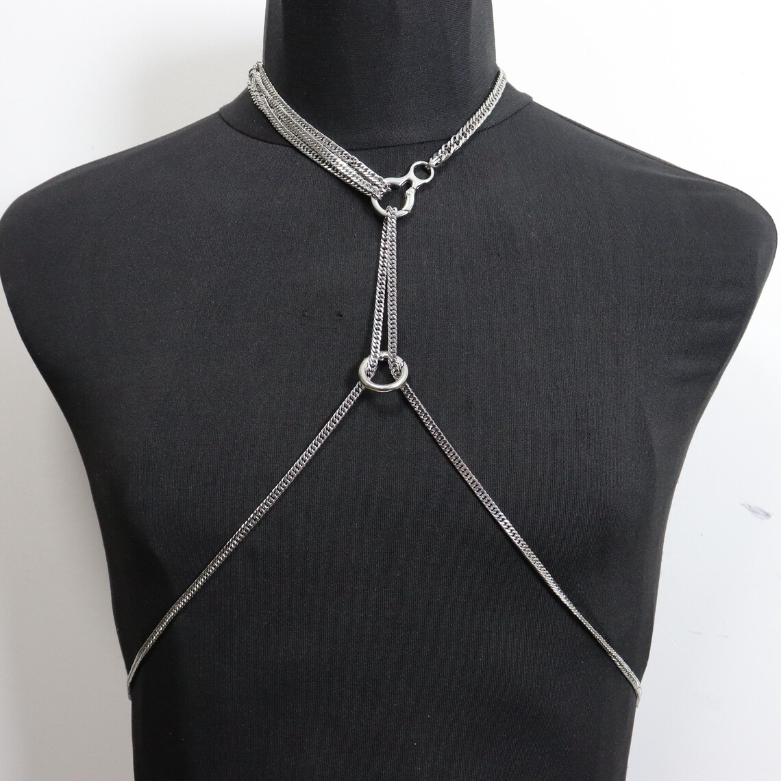 Stylish and Elegant Stainless Steel Body Chain Collar Necklarce for Men ...