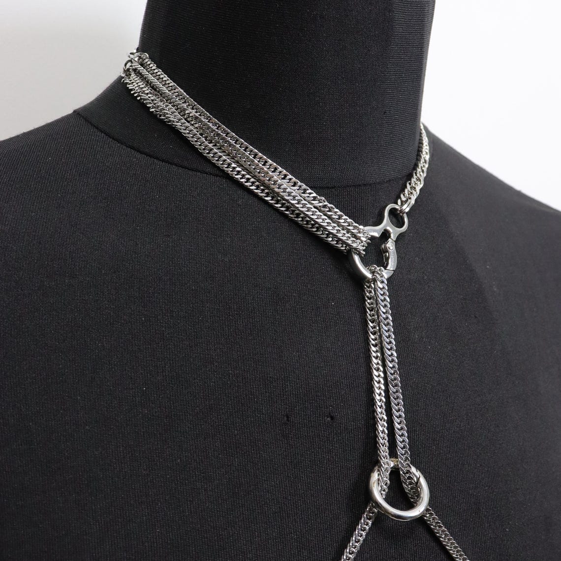Stylish and Elegant Stainless Steel Body Chain Collar Necklarce for Men ...