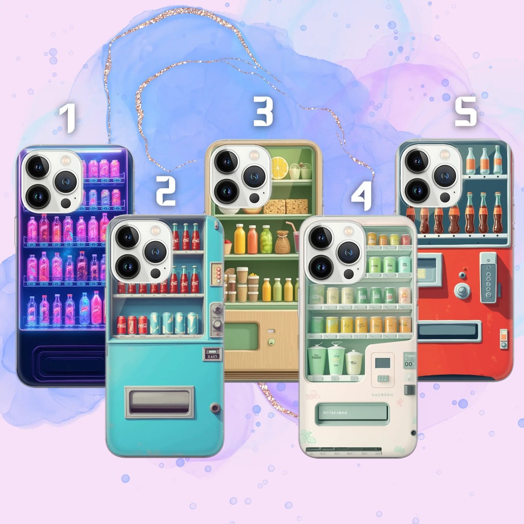 Vending Machine Phone Case Retro Phone Cover for iPhone 16 Pro, 15, 14 ...