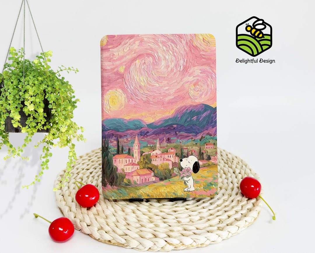 Oil Painting Puppy | Custom Kindle 12th/11th/10th (6”) Case – Optional ...