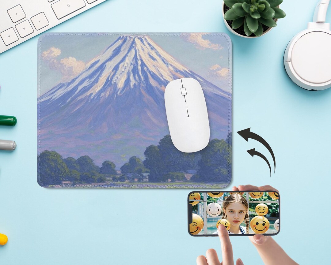 Snowy Mountain-custom Mouse Pad, Fun Mouse Pad, Desk Accessories, Desk ...