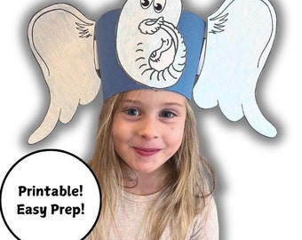Dr. Seuss Horton Hears a Who Hat Craft: Printable Party Activity (PDF ...